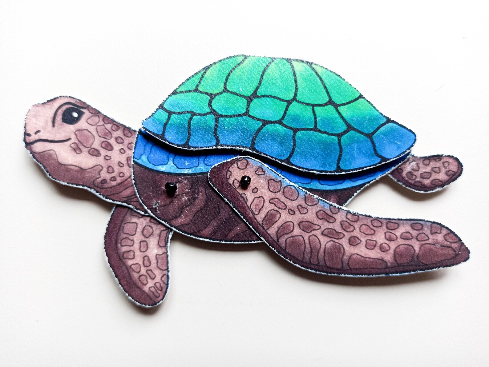 Articulated Doll Sea Turtle Digital Paper Dolls Sea Turtle - Etsy