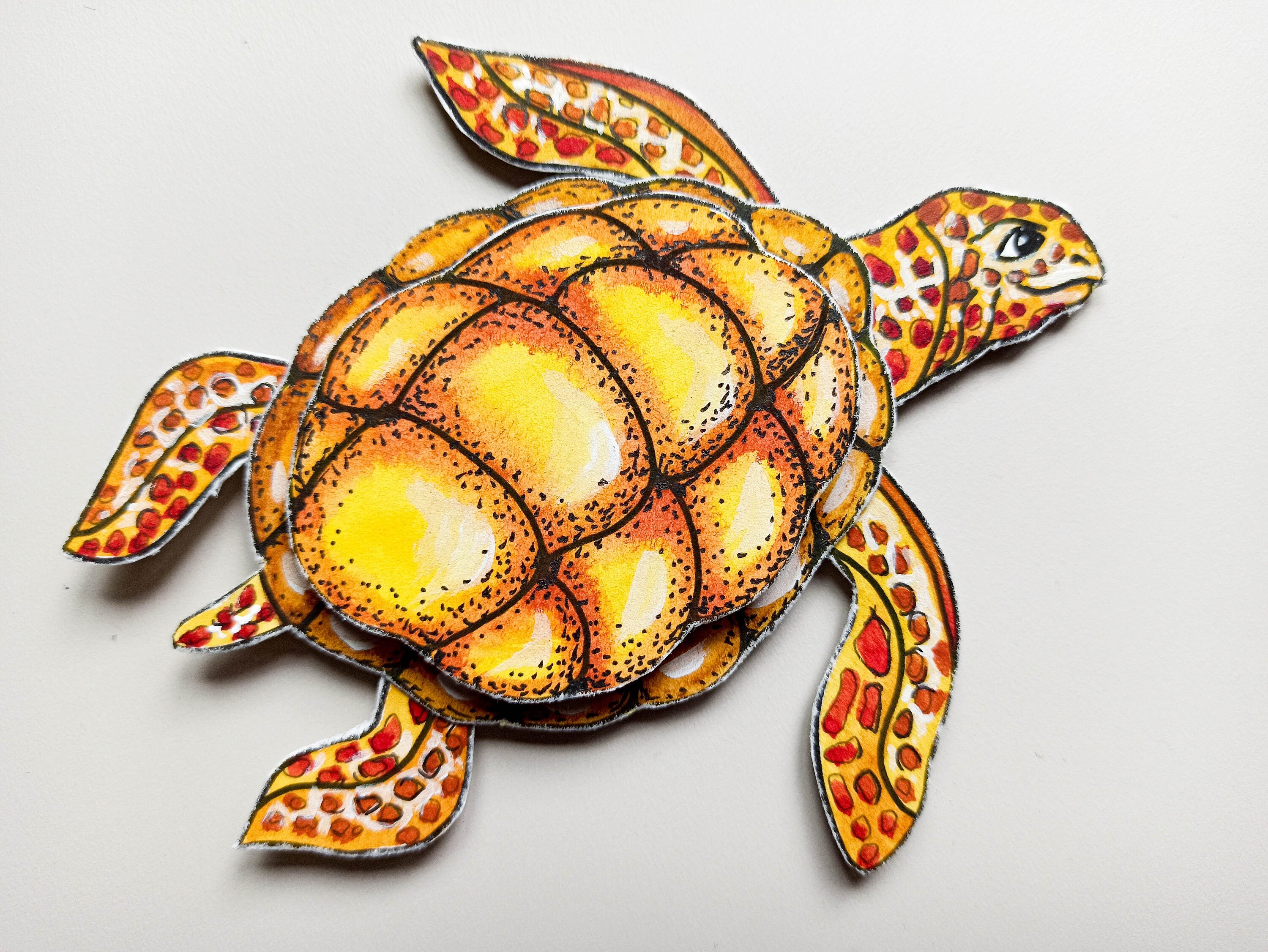 Articulated Doll Sea Turtle Digital Paper Dolls Sea Turtle - Etsy
