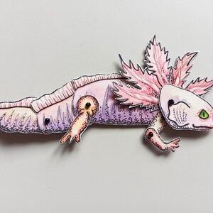 Articulated Doll Axolotl and Blue Dragon Sea Slug, Glaucus Atlanticus ...