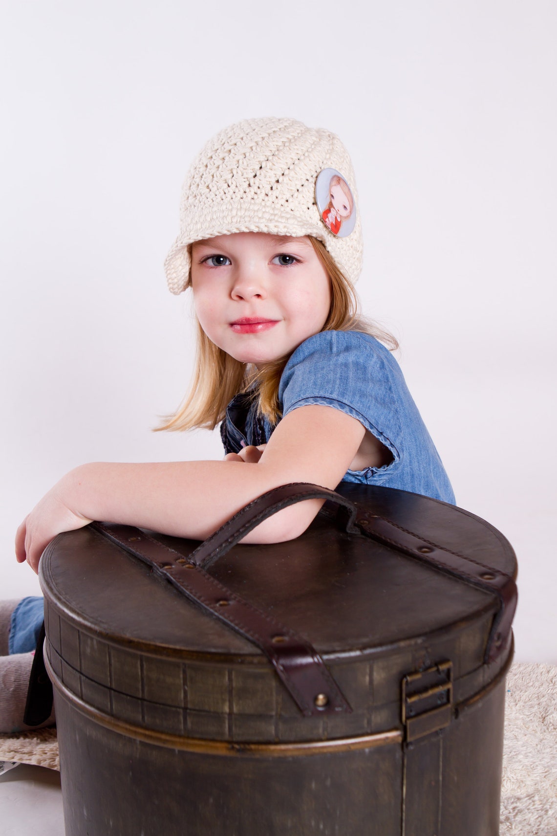 Caroline Hat With Visor Crochet Pattern for Baby, Toddler, Child, Teen ...
