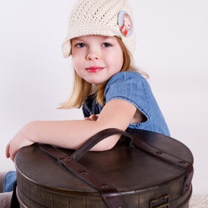 Caroline Hat With Visor Crochet Pattern for Baby, Toddler, Child, Teen ...