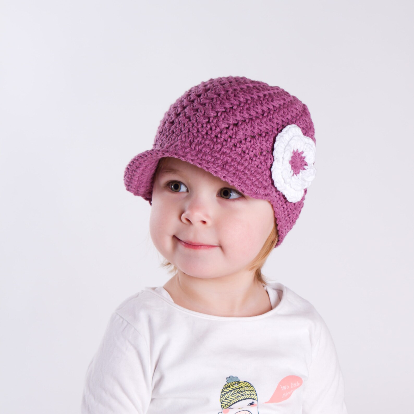 Caroline Hat With Visor Crochet Pattern for Baby, Toddler, Child, Teen ...