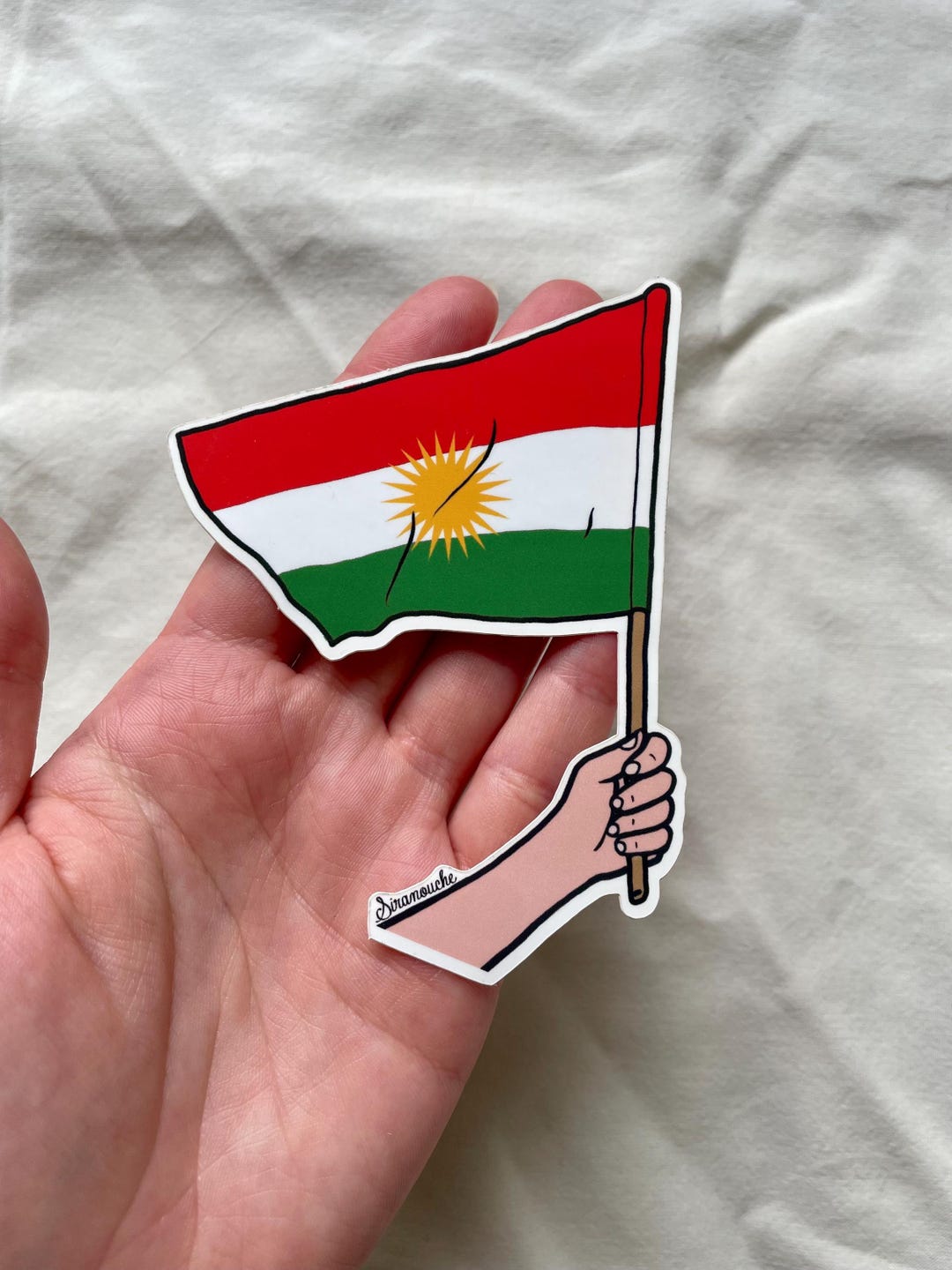 Kurdistan Flag Sticker Premium Vinyl - Etsy UK