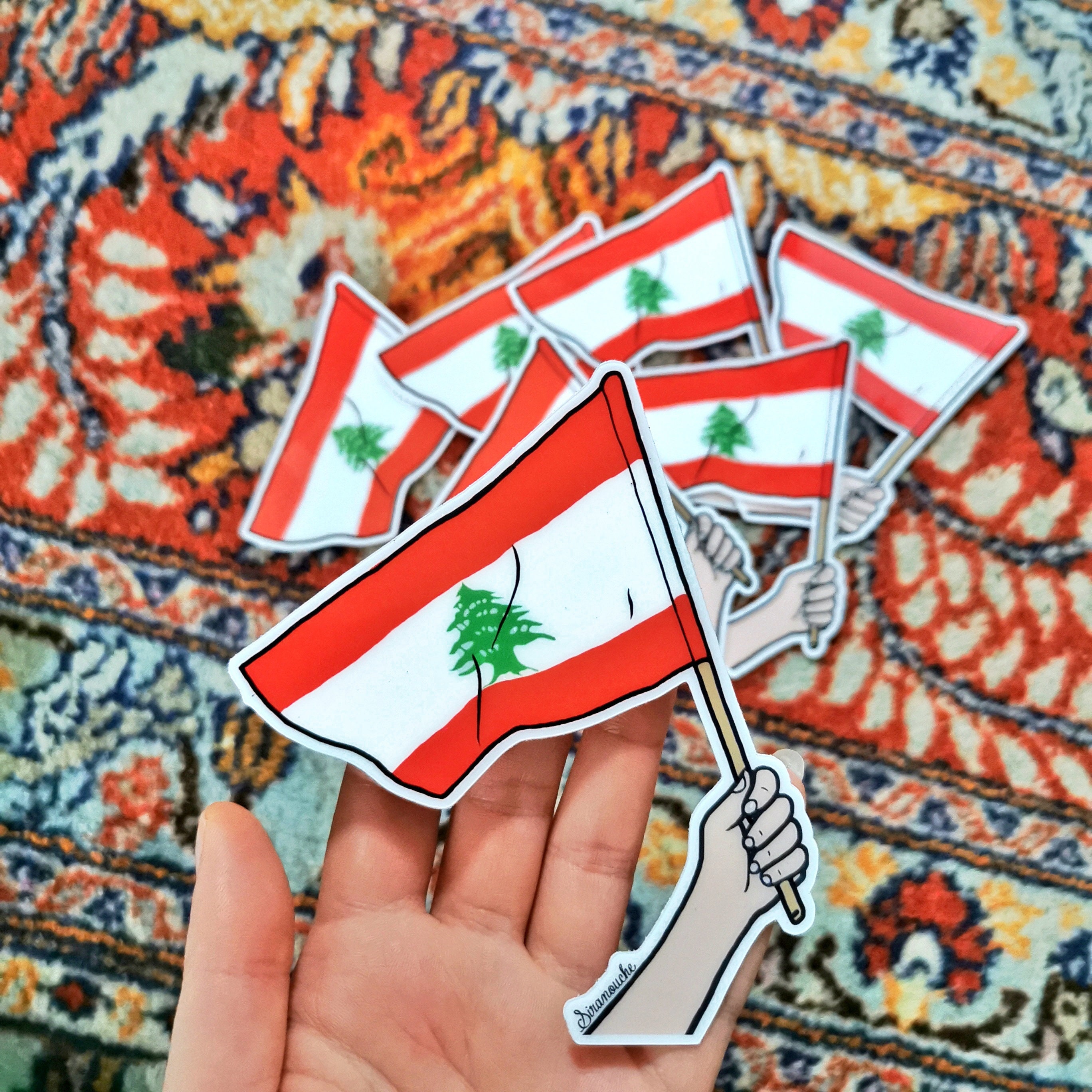 Lebanon Flag Car Sticker Handmade High Quality Resistant | Etsy