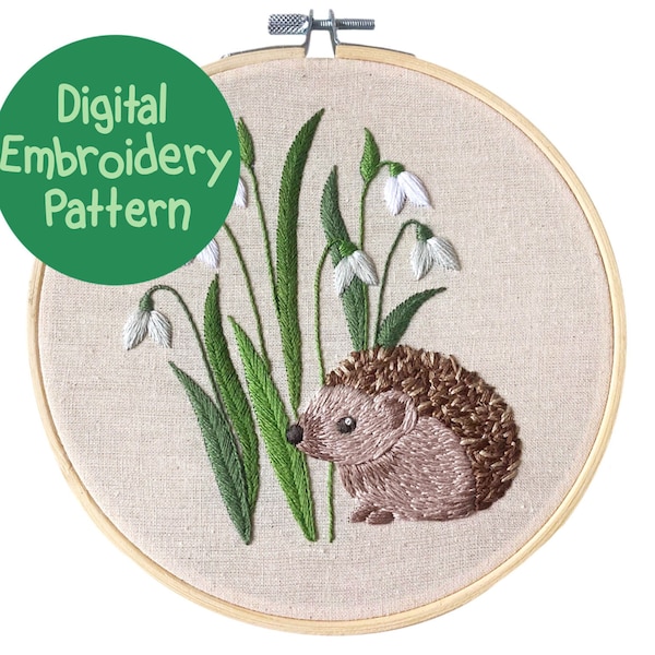 Hedgehog Embroidery - Etsy