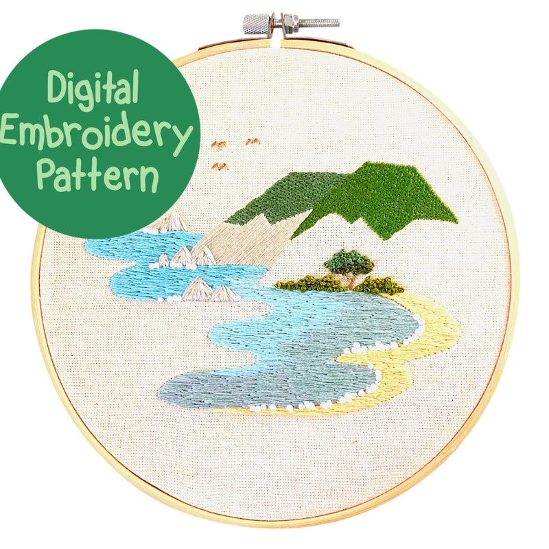 Coastal Embroidery - Etsy