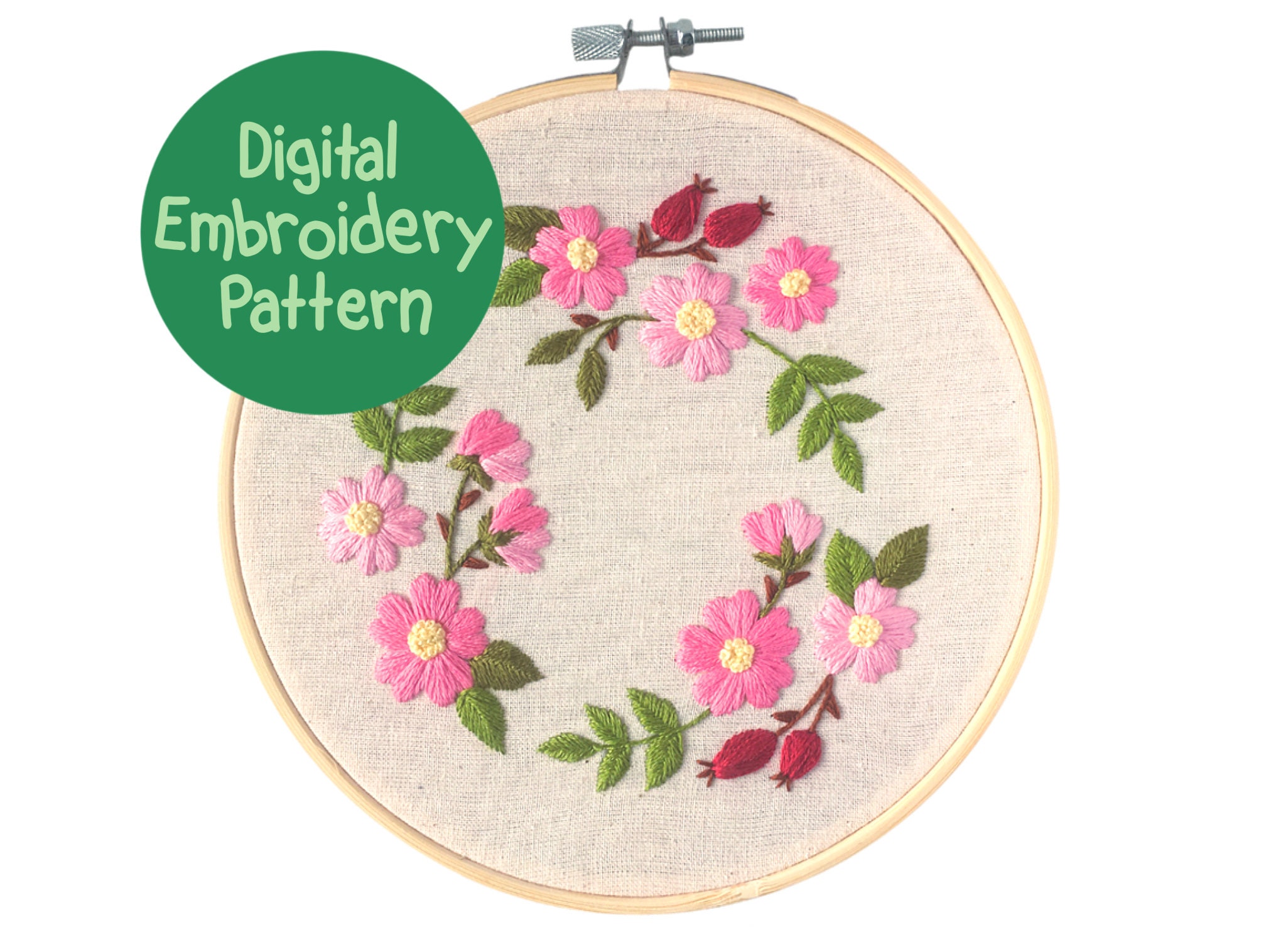 Floral Embroidery Pattern Flower Hand Embroidery Design - Etsy