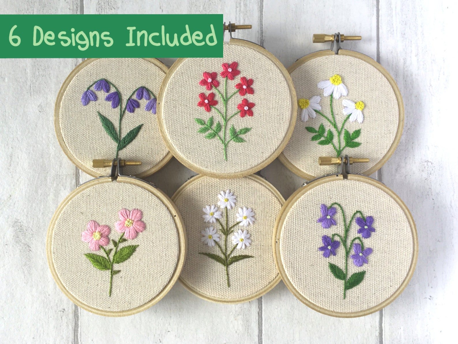 Flower Embroidery Pattern Wildflower Embroidery Pattern - Etsy