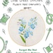 Forget Me Not Embroidery Pattern, Wildflower Hand Embroidery Pattern ...