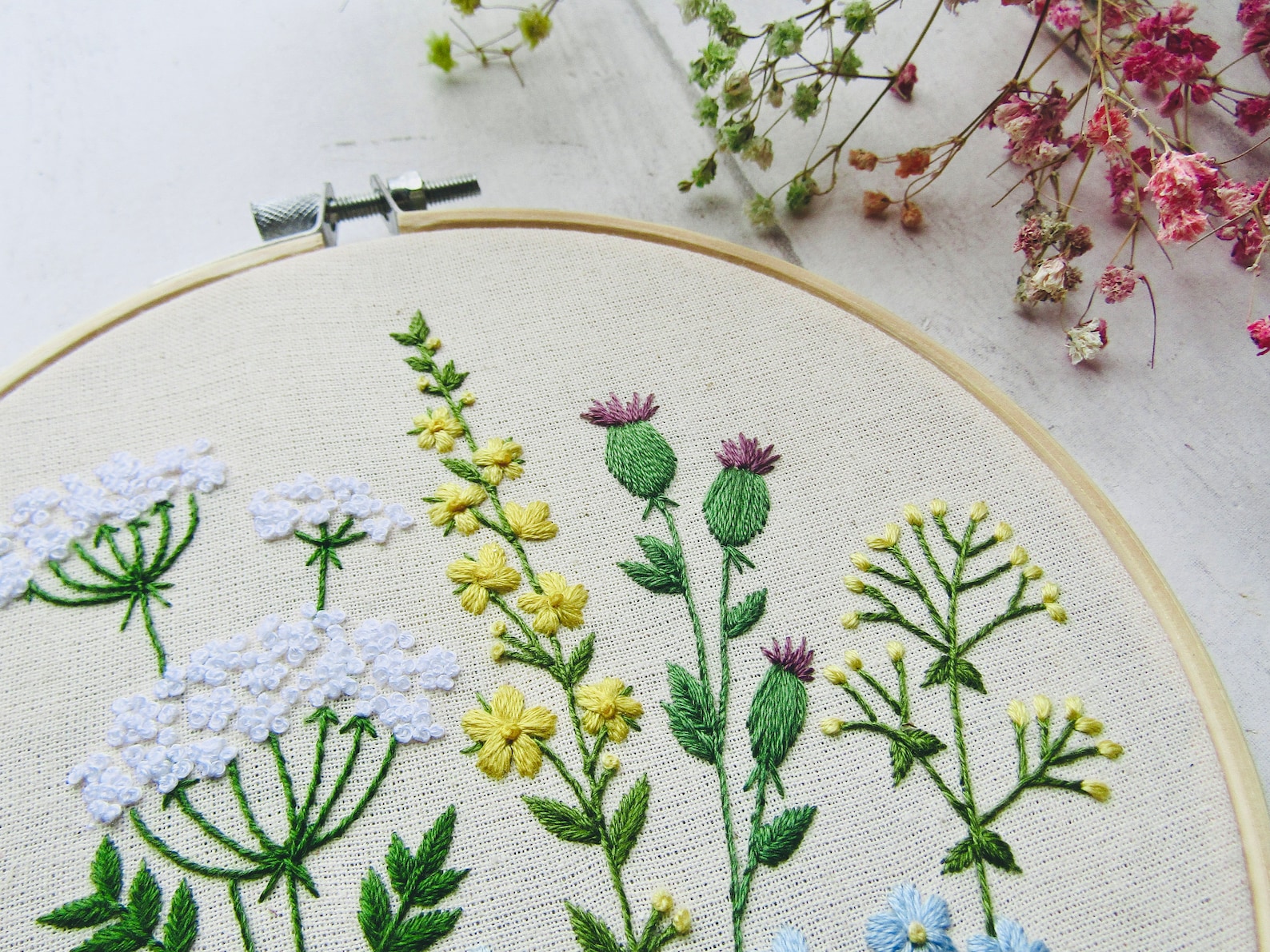Wildflower Embroidery Pattern Flower Embroidery Pattern - Etsy