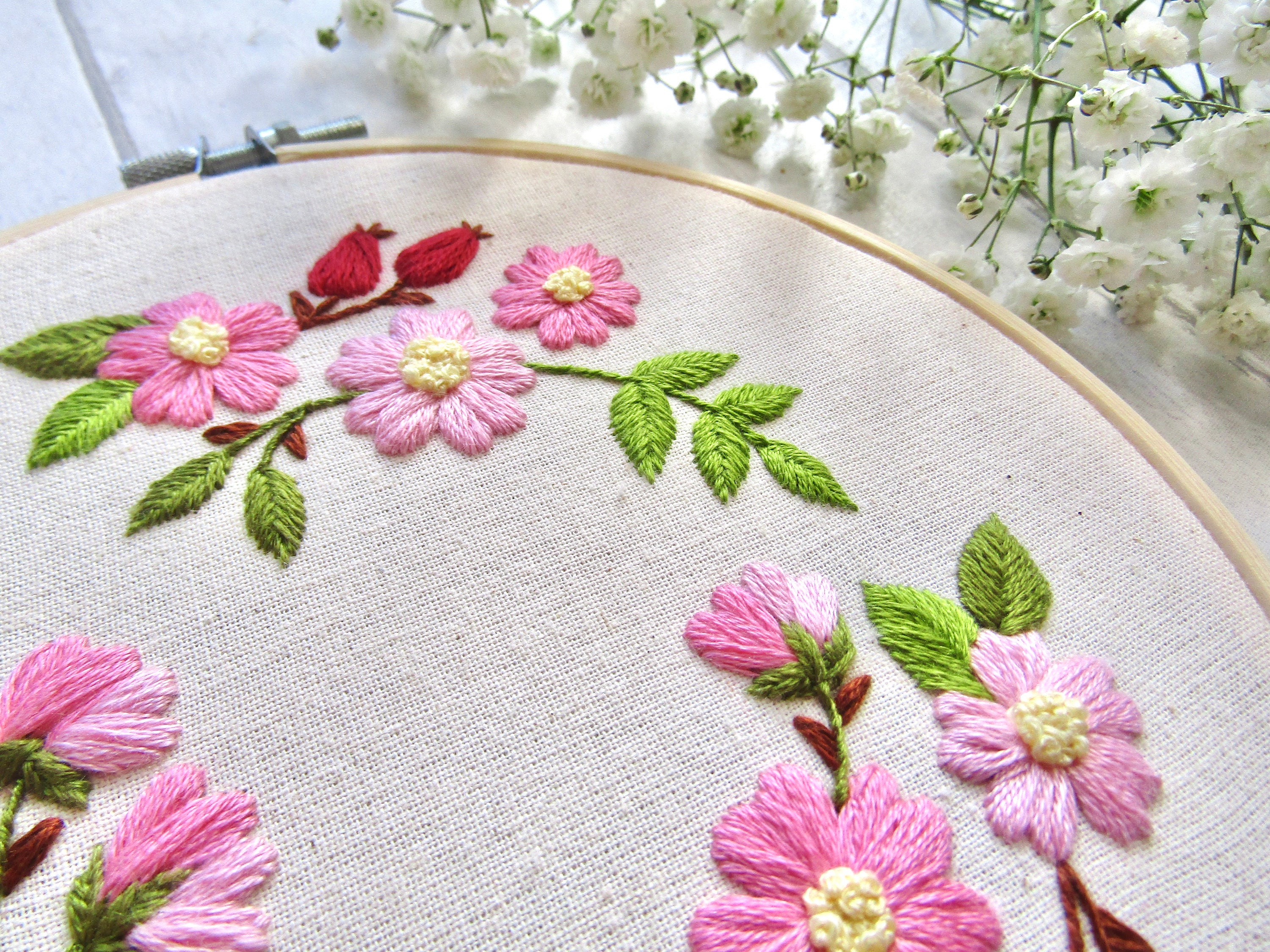 Floral Embroidery Pattern Flower Hand Embroidery Design - Etsy