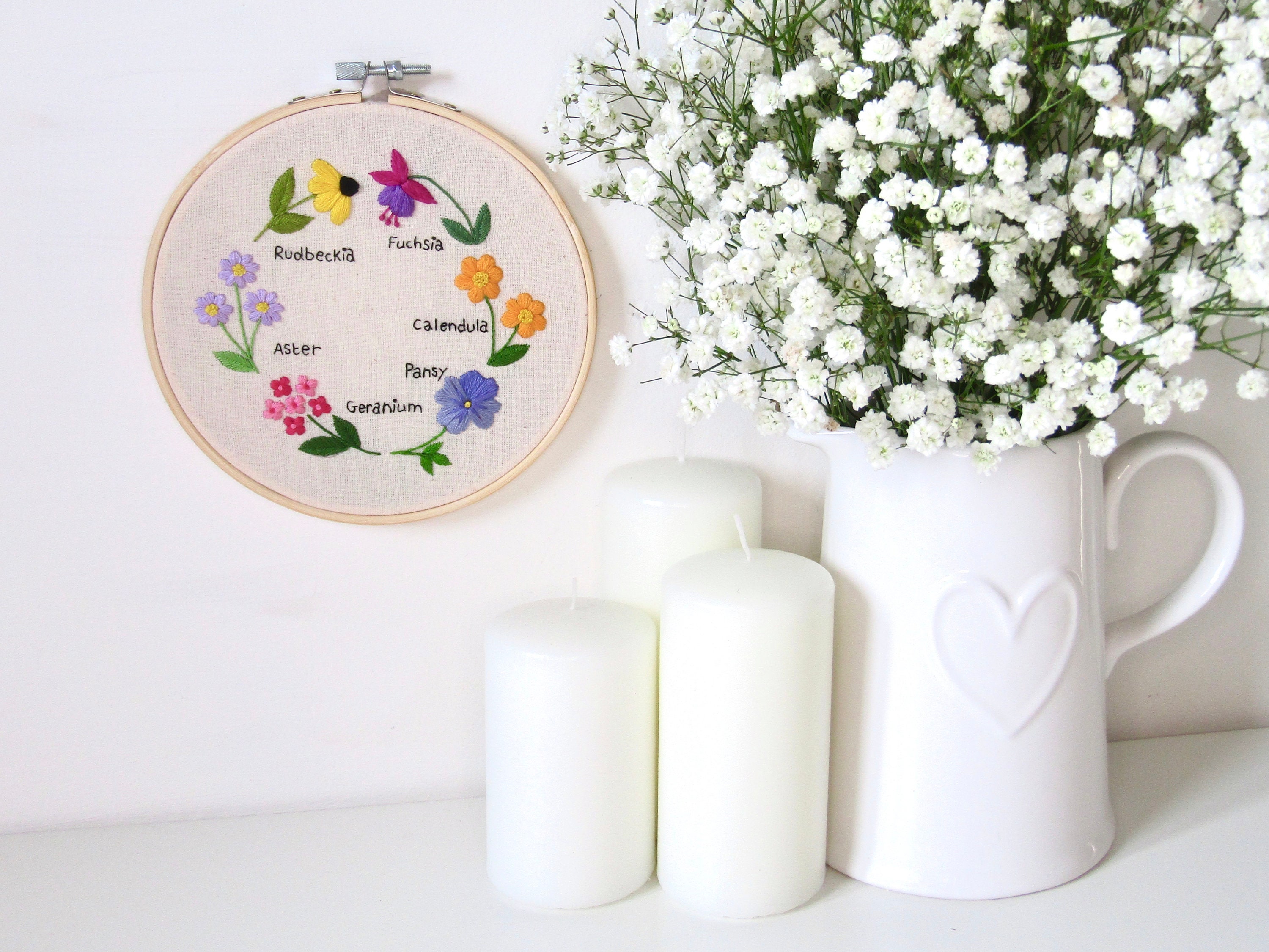 Flower Hand Embroidery Pattern Floral Embroidery Design - Etsy