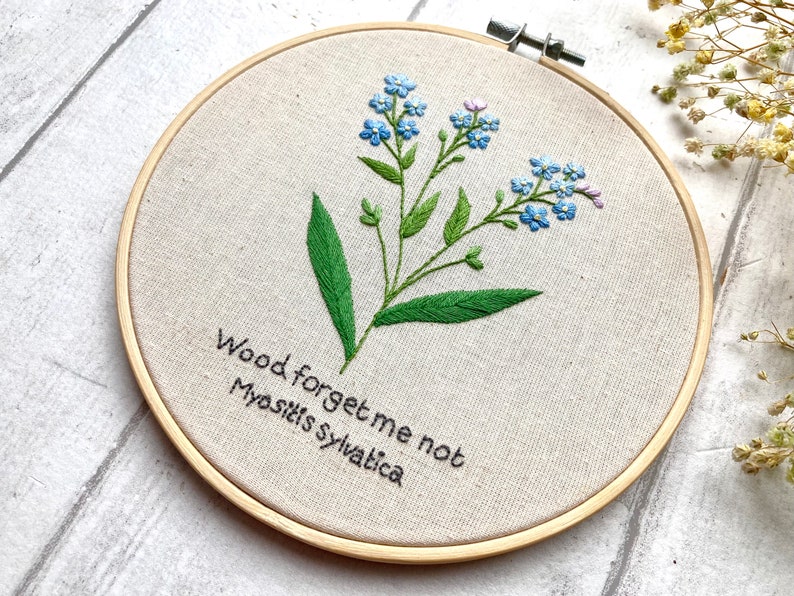 Wildflower Embroidery Pattern, Floral Hand Embroidery Design, Beginners ...
