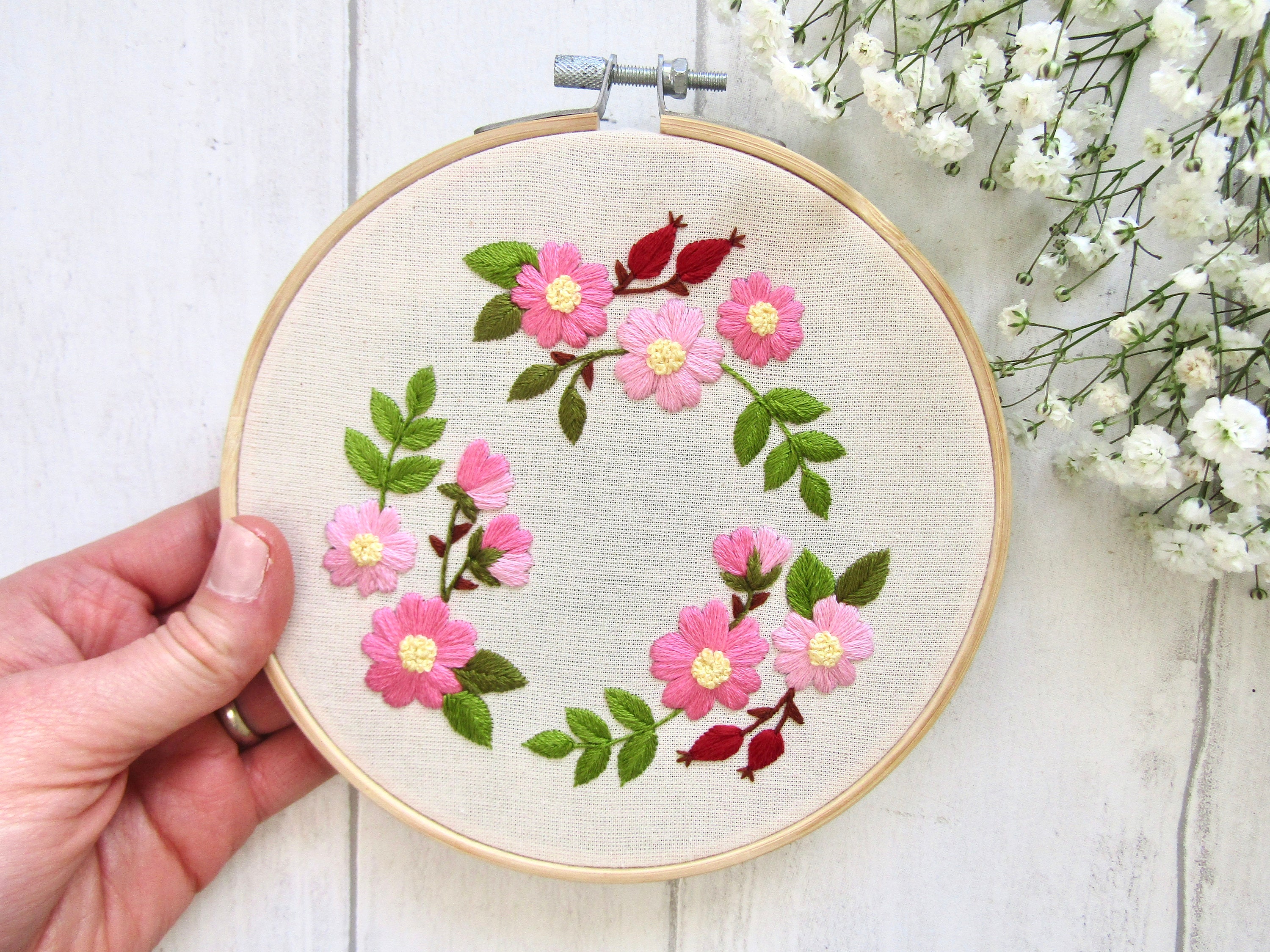 Floral Embroidery Pattern Flower Hand Embroidery Design - Etsy