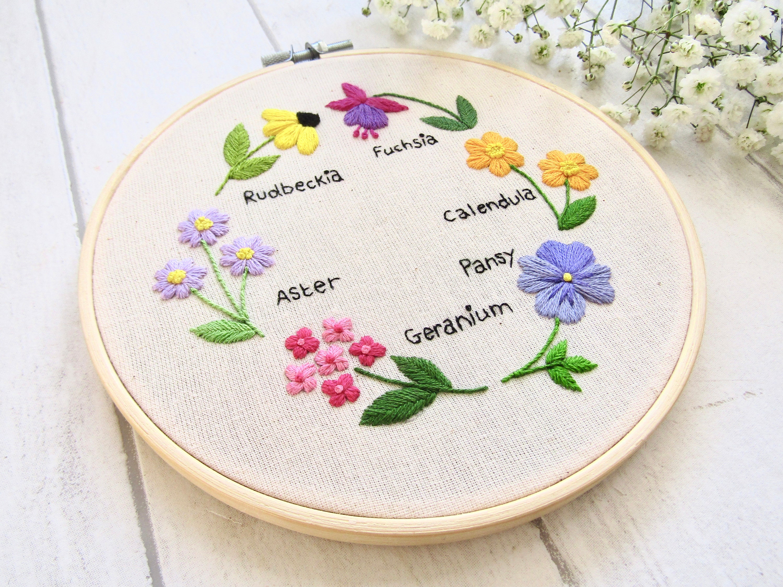 Flower Hand Embroidery Pattern Floral Embroidery Design - Etsy