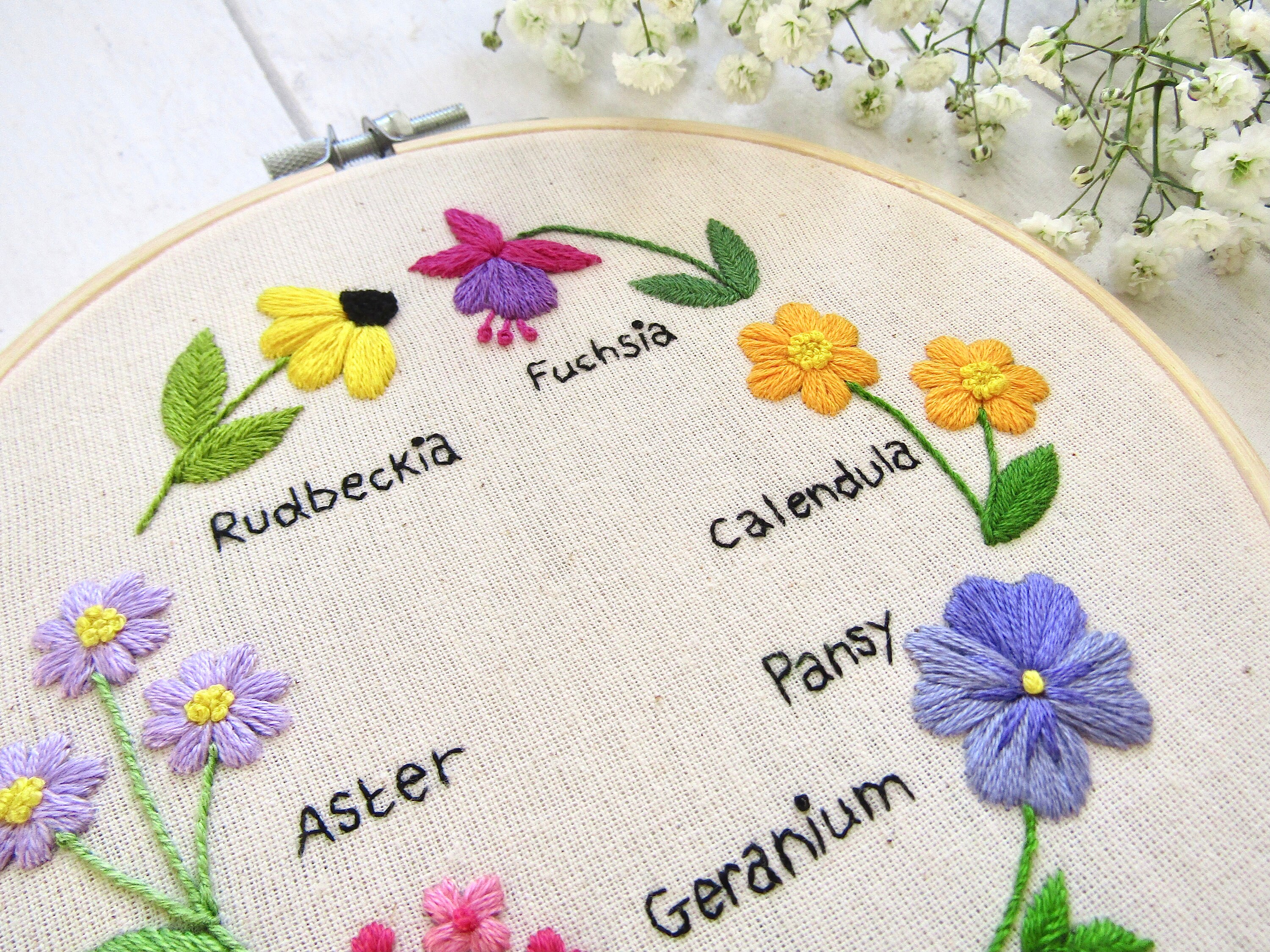 Flower Hand Embroidery Pattern Floral Embroidery Design - Etsy