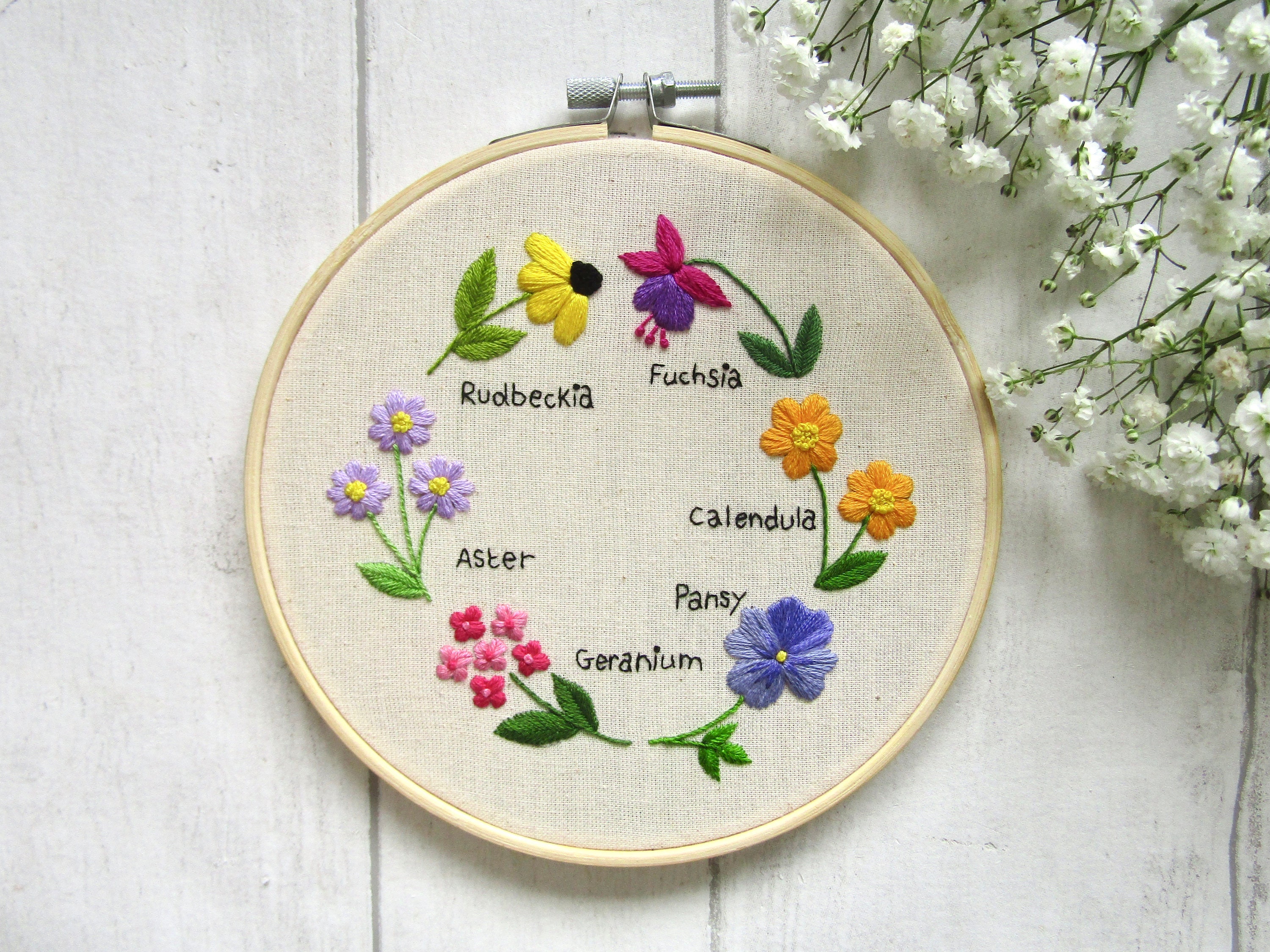 Flower Hand Embroidery Pattern Floral Embroidery Design - Etsy