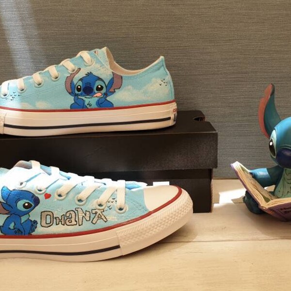 Lilo Stitch Converse - Etsy UK