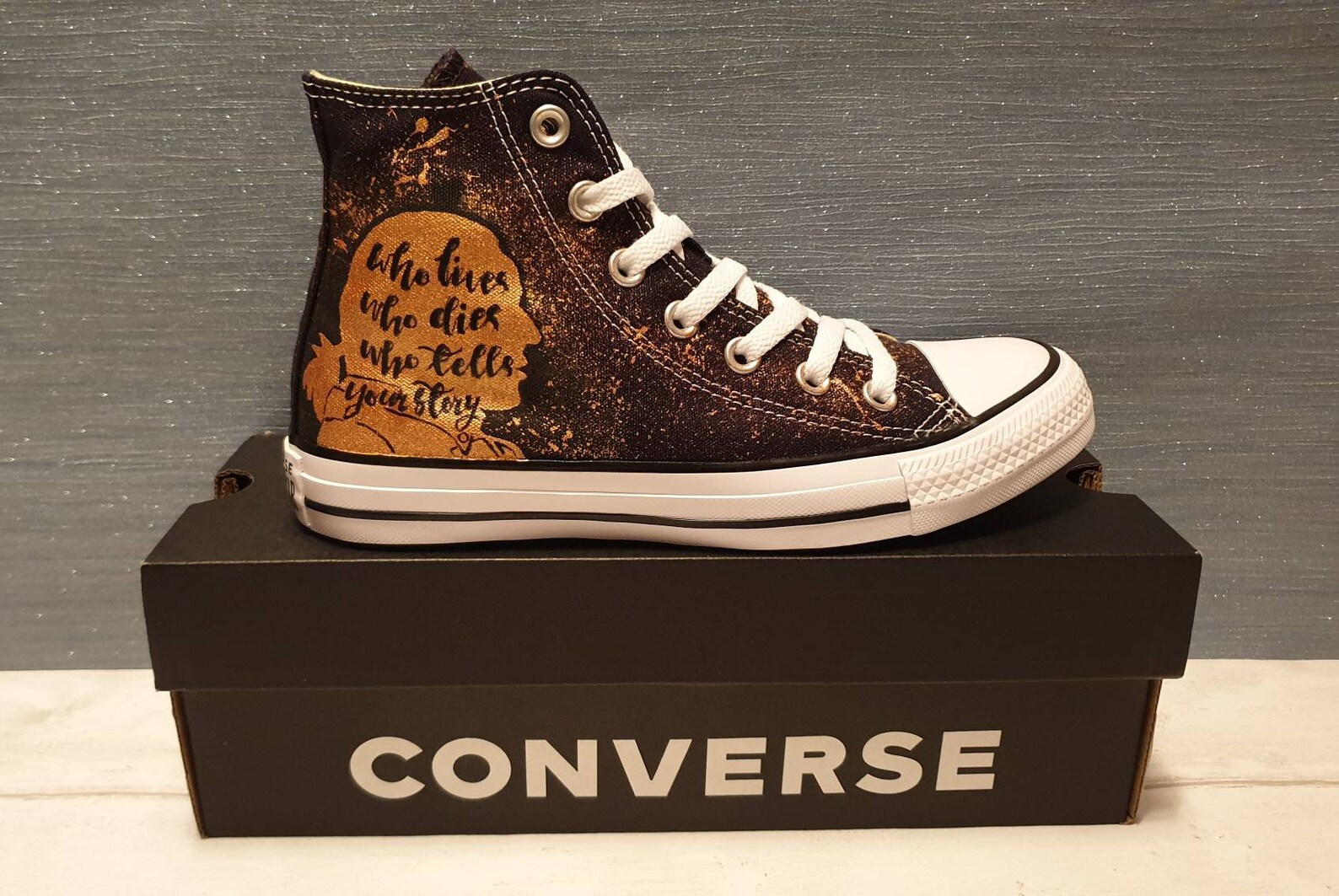 Converse Branded Custom Hand Painted Shoes Hamilton Design - Etsy
