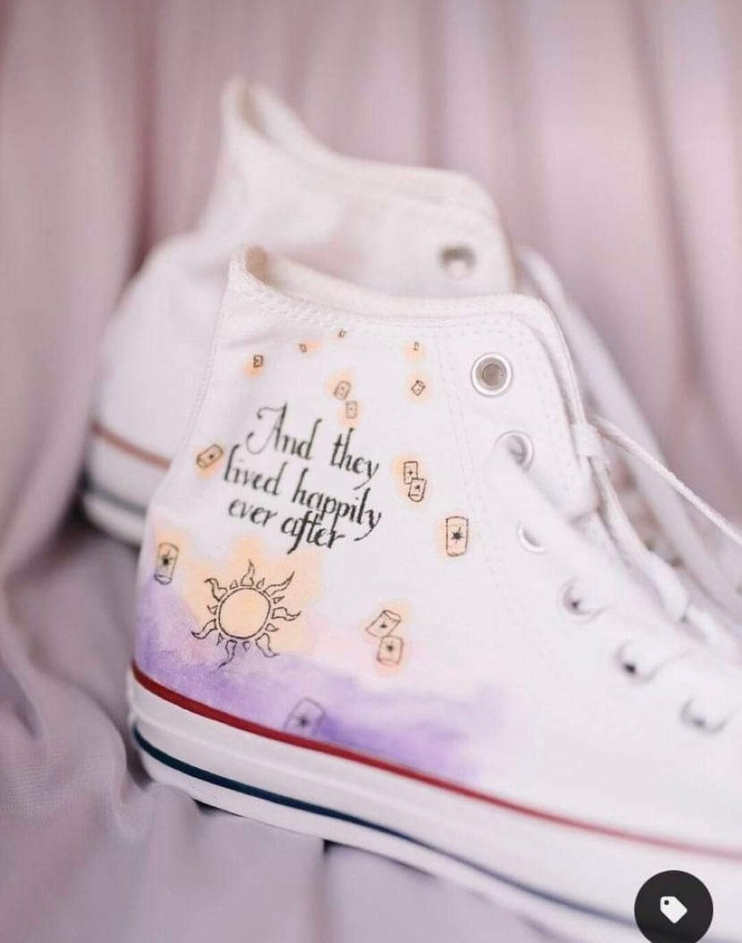 Converse Branded Custom Hand Painted Shoes Tangled Rapunzel & - Etsy