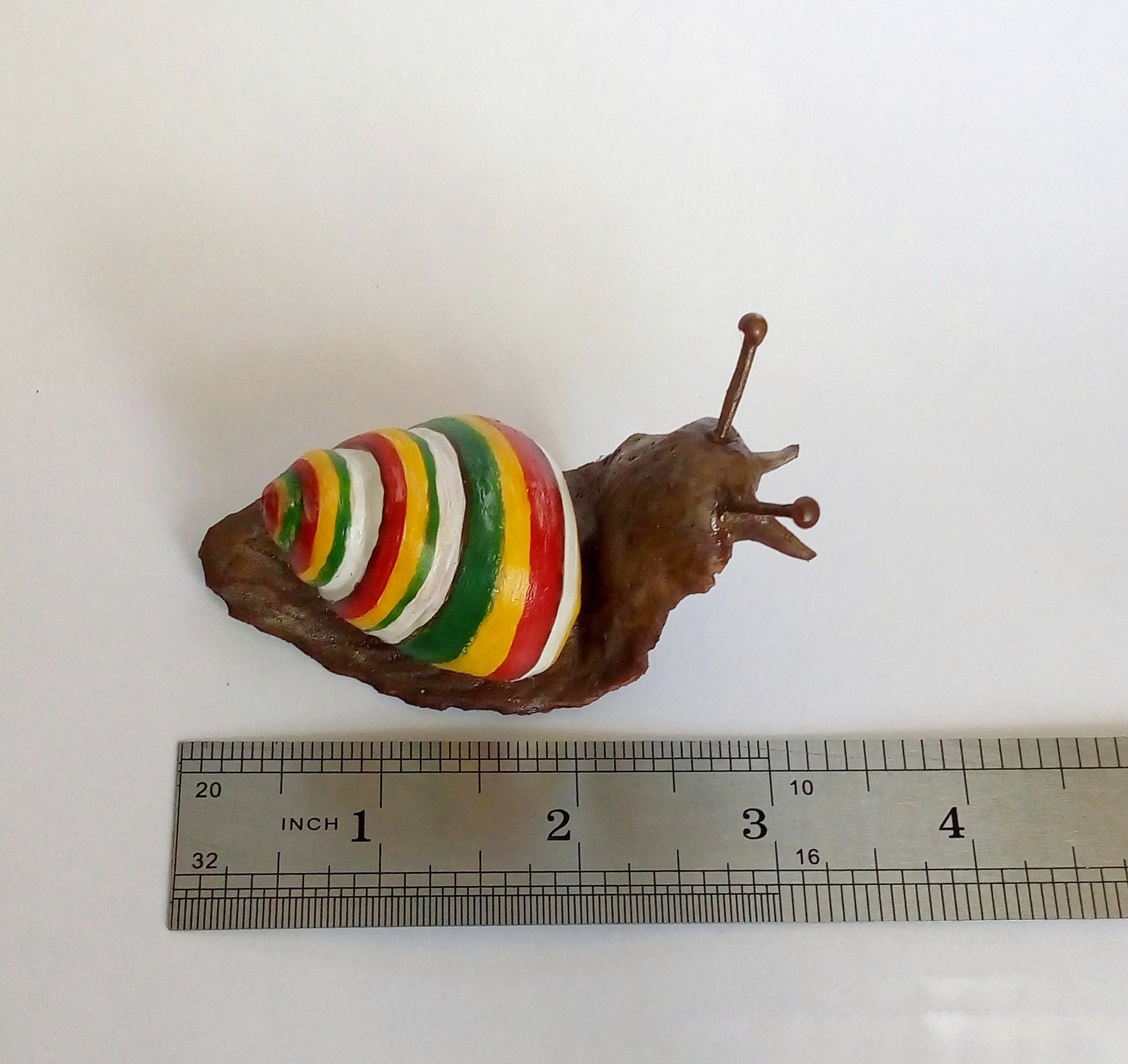 Fake rainbow snail figure/ Snail decor/ Snail lover gift | Etsy