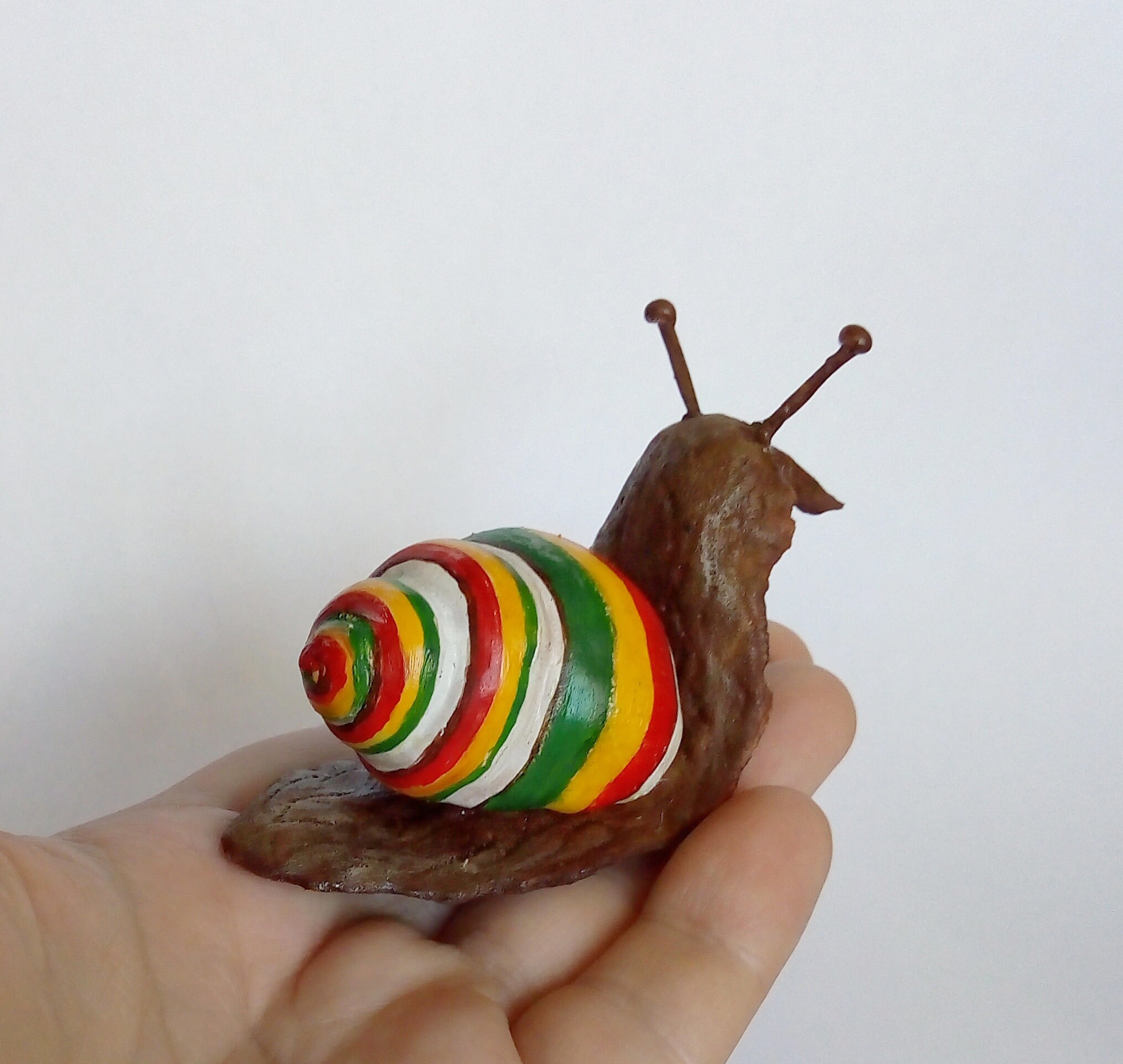 Fake rainbow snail figure/ Snail decor/ Snail lover gift | Etsy