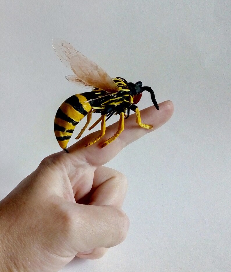 Fake hornet figurine is a gift for a lover of wasps bees | Etsy