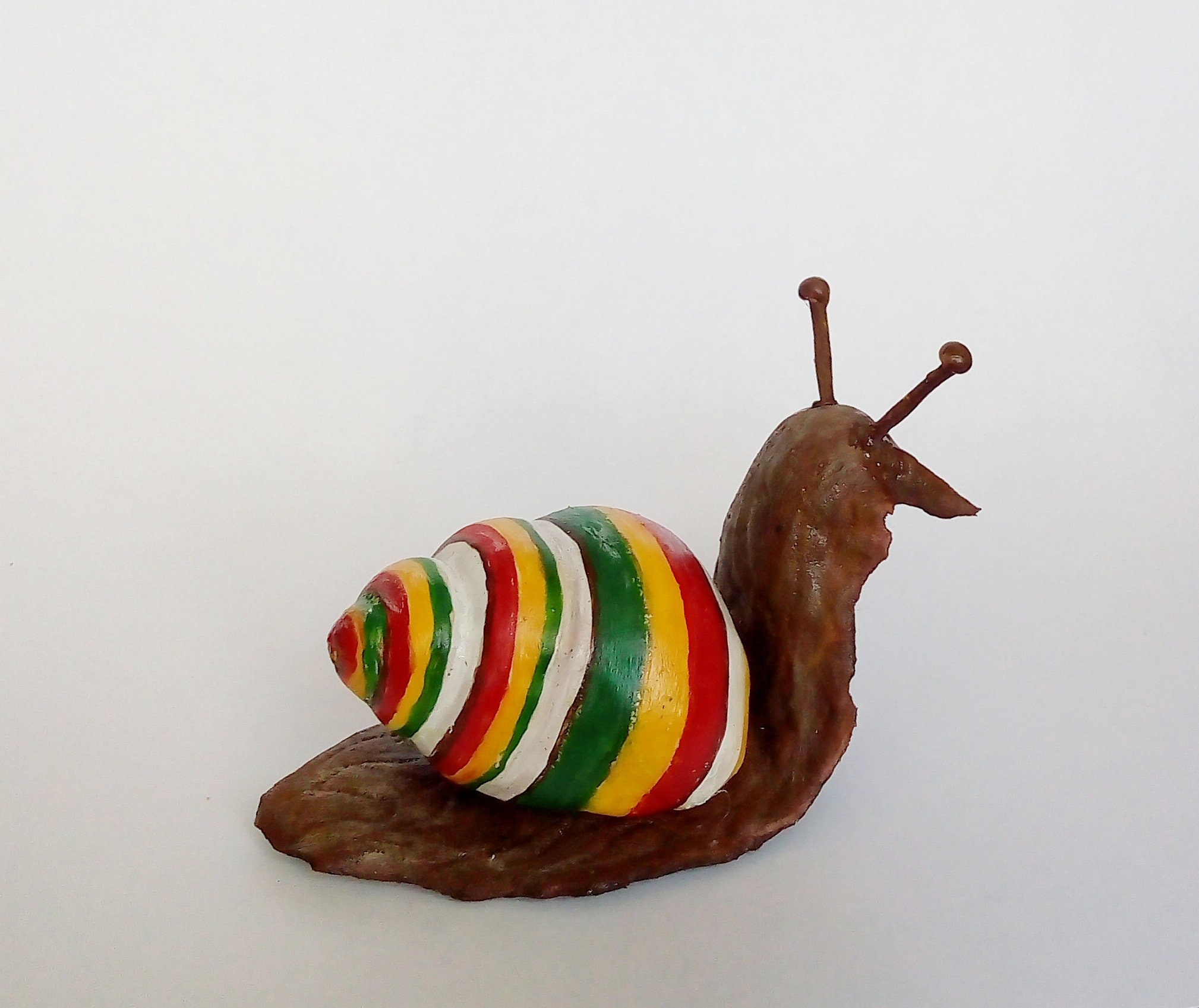 Fake rainbow snail figure/ Snail decor/ Snail lover gift | Etsy