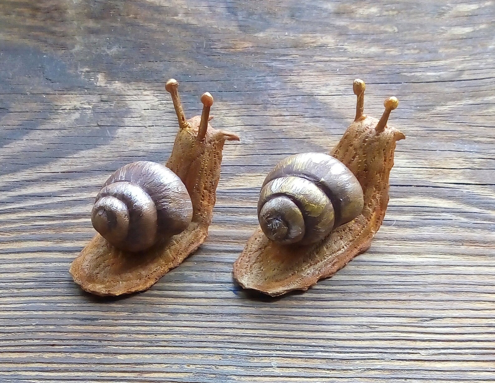 Fake snail figure/ Snail decor/ Snail lover gift/ Set of 2 | Etsy
