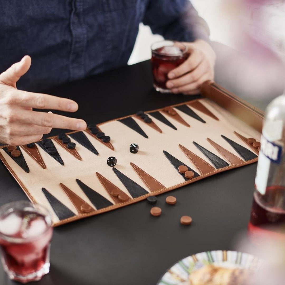 Personalised Leather Travel Backgammon Set - Perfect Christmas Gift for ...