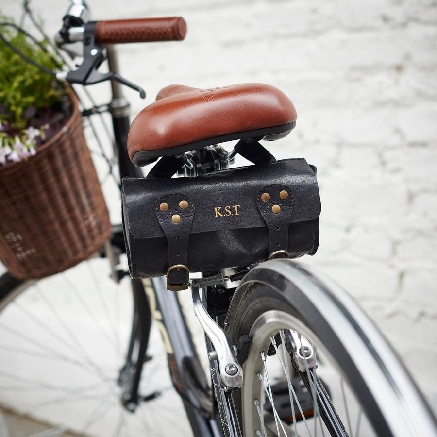 Personalised Leather Bike Saddle Bag - Etsy