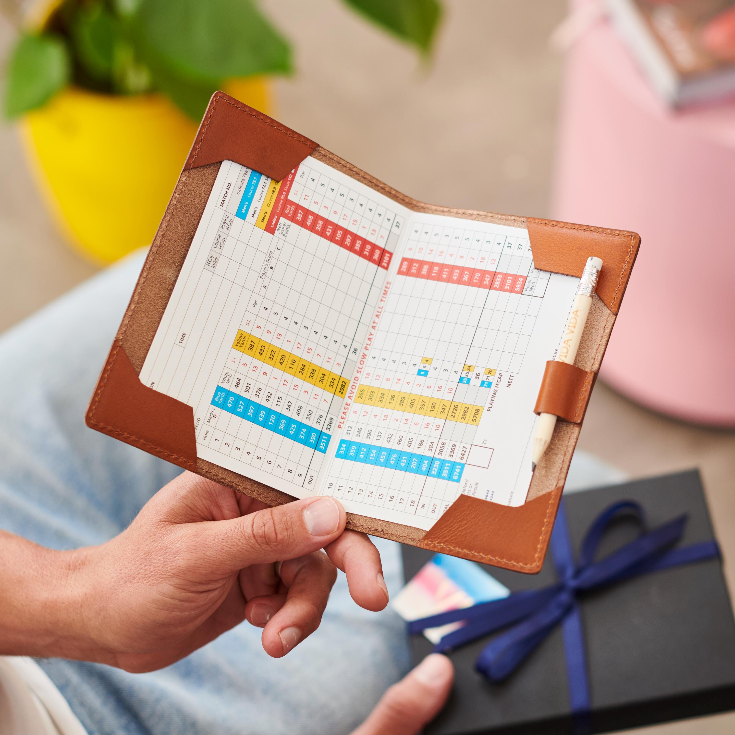Personalised Leather Golf Scorecard Holder – Handmade Thoughtful Gift ...
