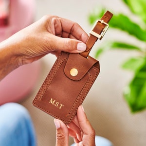 Leather Luggage Tag - Etsy