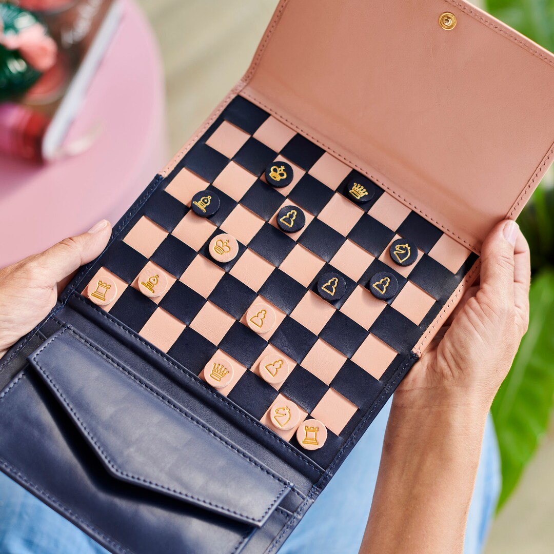 Personalised Leather Travel Chess Set - Etsy