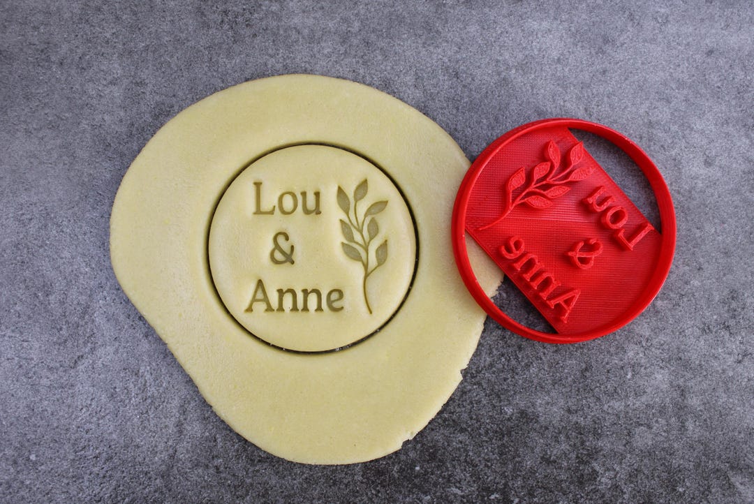 3DKOUPE Round Cookie Cutter Choice of Plant Patterns Customizable With ...