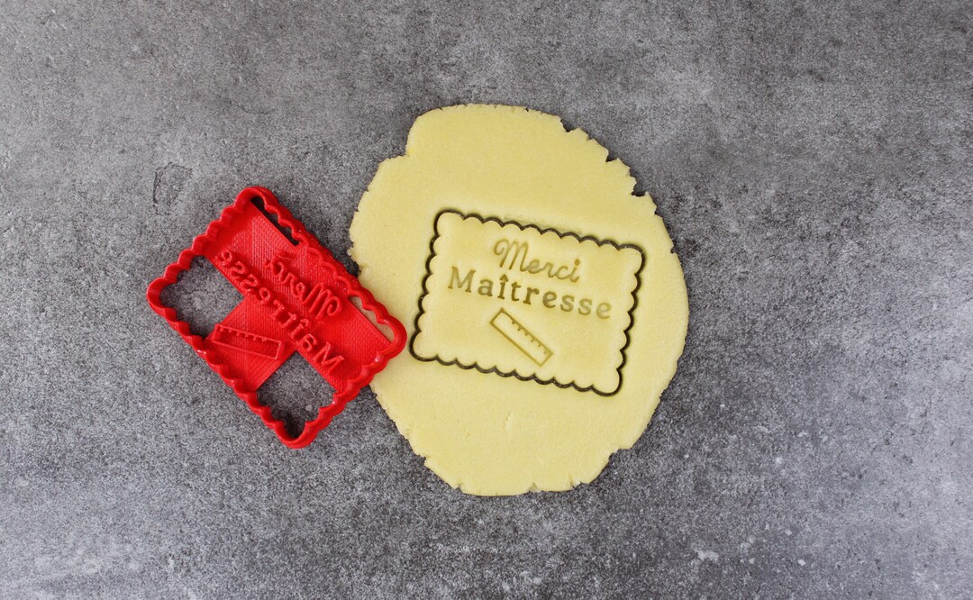 Shortbread Cookie Cutter - "thank You Teacher" With Ruler Design ...