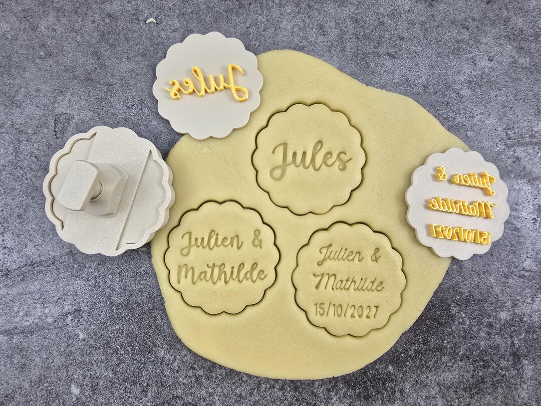 Pusher Cookie Cutter - Fluted Model 1 to 3 Lines of Text - Pivofix ...