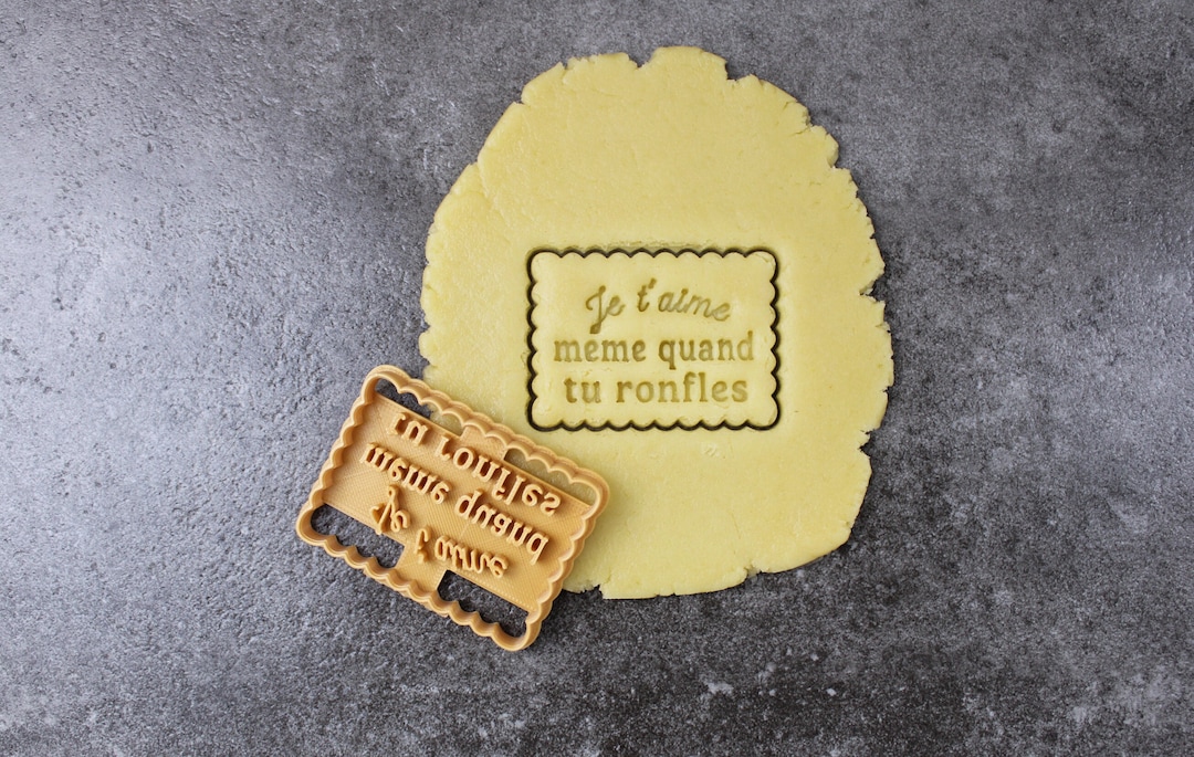 Shortbread Cookie Cutter - "i Love You Even When You Snore" - Designed ...