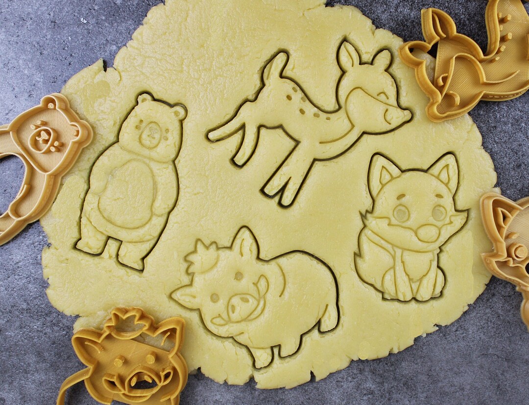 Forest Animal Cookie Cutters 2: Wolf, Wild Boar, Bear, Doe - Etsy