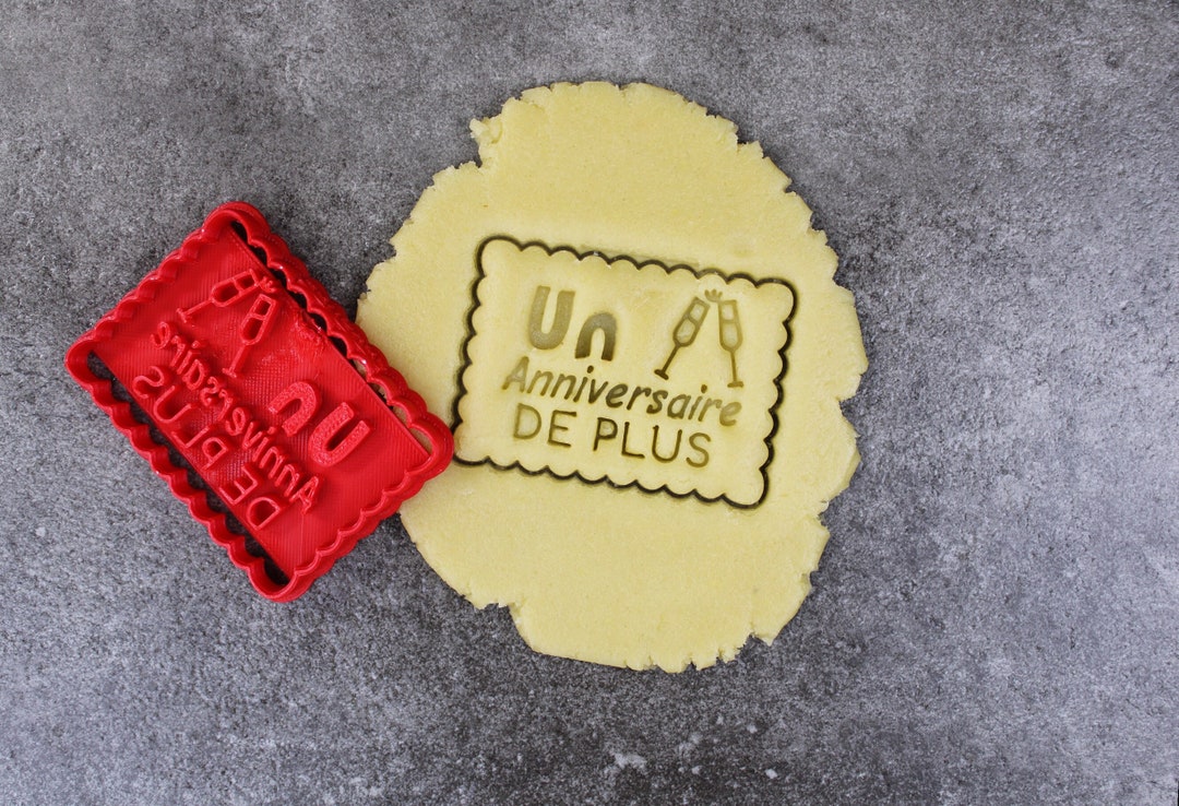 Shortbread Cookie Cutter - "one More Birthday" With Champagne Glasses ...