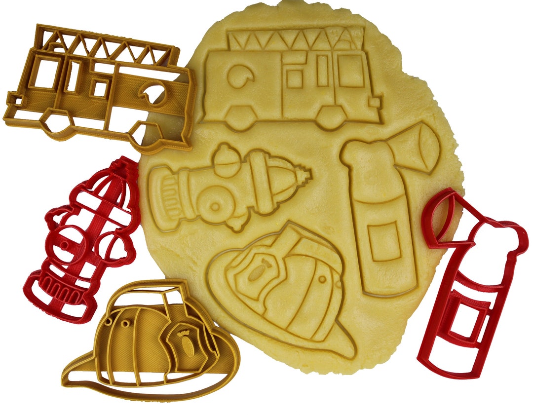 Firefighter Themed Cookie Cutters: Fire Hydrant, Fire Truck, Fire ...