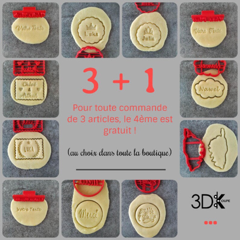 Emporte-pièce petit beurre toque Personnalisable avec texte - Etsy 日本