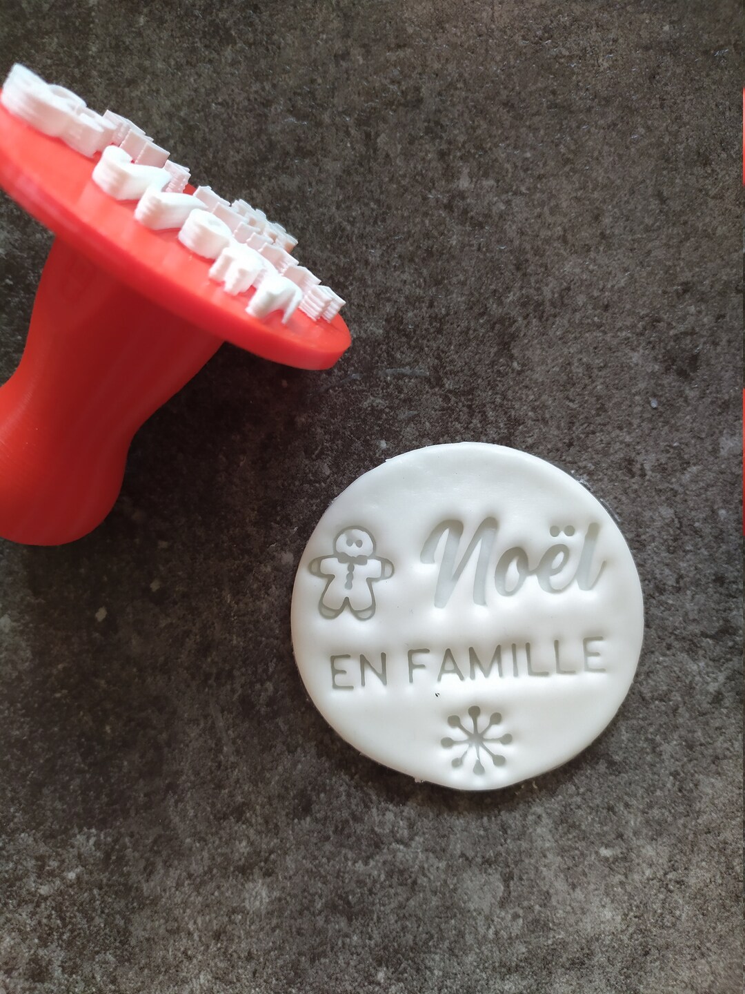 Tampon With christmas in the Family Handle Round - Etsy