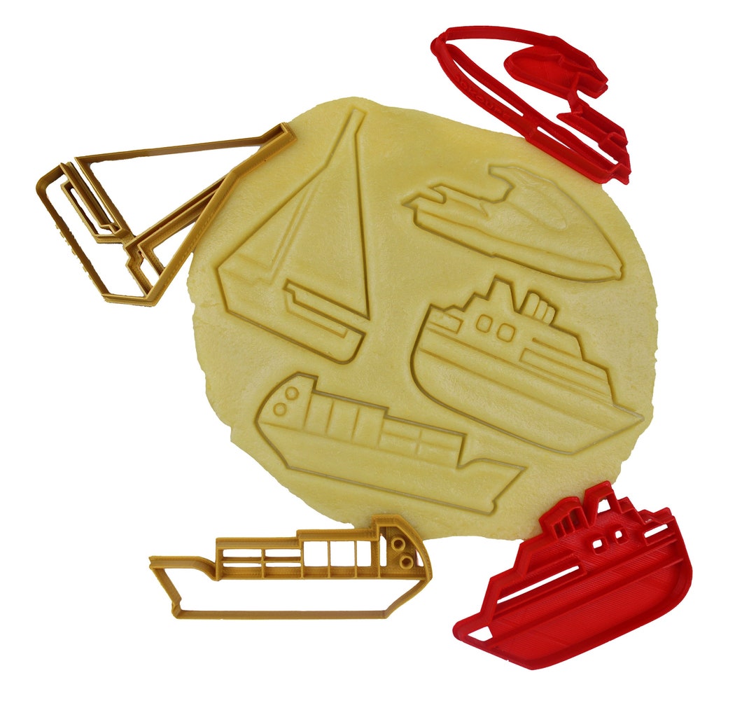 Boat-themed Cookie Cutters: Sailboat, Cargo, Jetski, Cruiser Yacht - Etsy