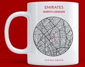 Arsenal Mug: Emirates Map - Etsy