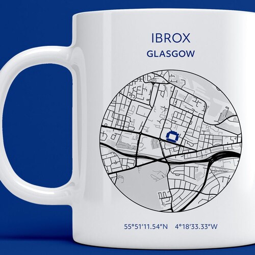 Glasgow Rangers Print: Ibrox Stadium Map - Etsy