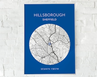 Hillsborough Stadium Fine Art Print Sheffield Wednesday - Etsy UK