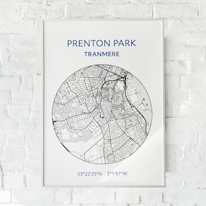Tranmere Rovers Print: Prenton Park Map - Etsy