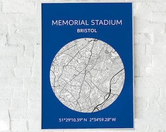 Bristol Rovers Mug: Memorial Stadium Map - Etsy