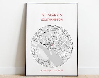 Southampton FC Poster St Mary's Stadium A3 A2 A1 Print Matt Le Tissier ...